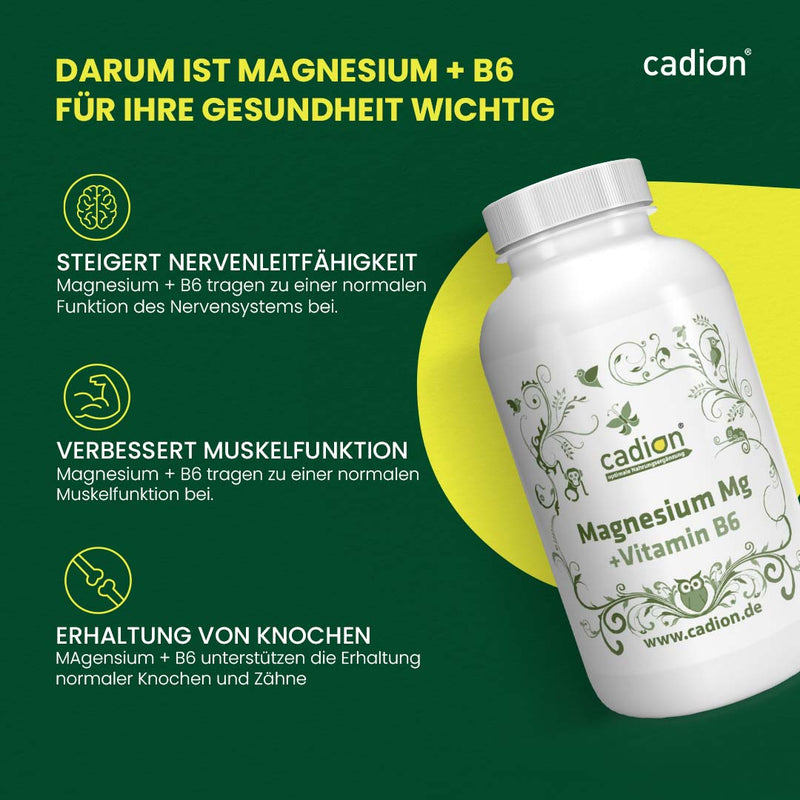 Magnesium + Vitamin B6 (270 Stück) – Cadion