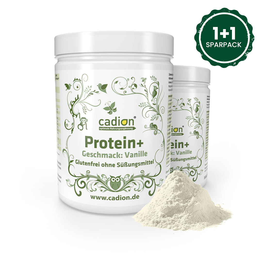 Protein+ Eiweiß Vanille (750g) 1+1 Sparpack – Cadion